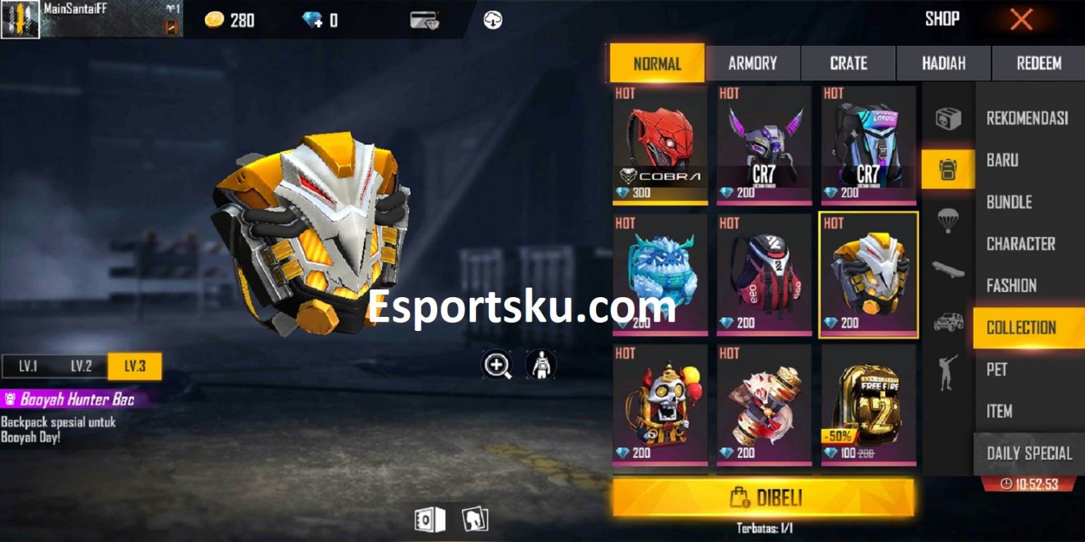 20 Skin Backpack FF Terbaik dan Terkeren di Free Fire – Esportsku
