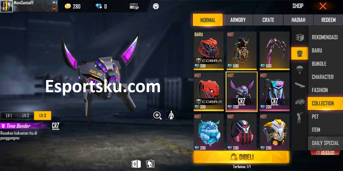 20 Skin Backpack FF Terbaik dan Terkeren di Free Fire – Esportsku