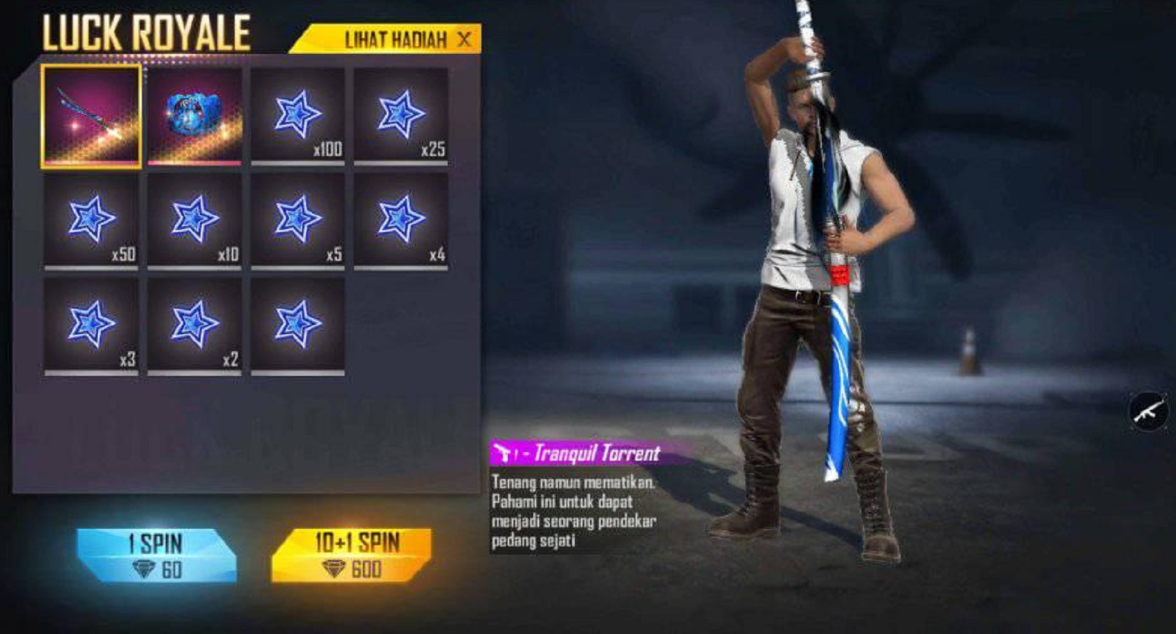 Skin Katana Galaxy Hadir di Weapon Royale Free Fire (FF) – Esportsku