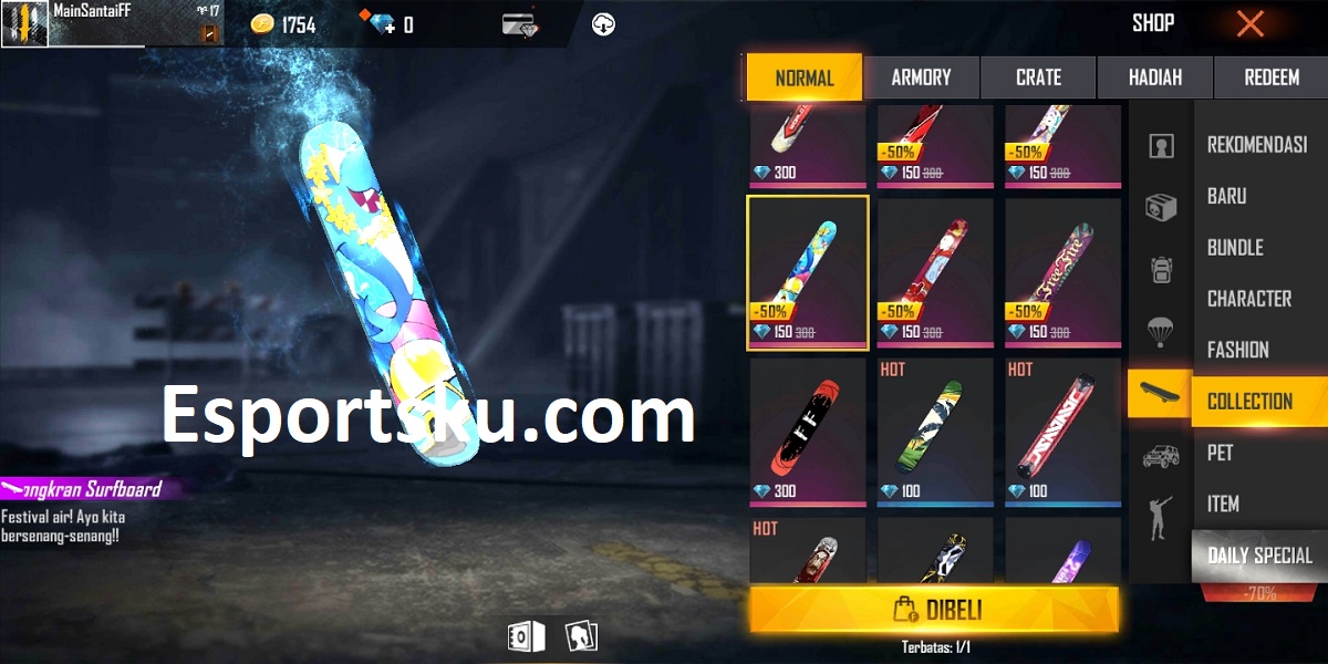 20 Skin Surfboard Terkeren Free Fire (FF) – Esportsku