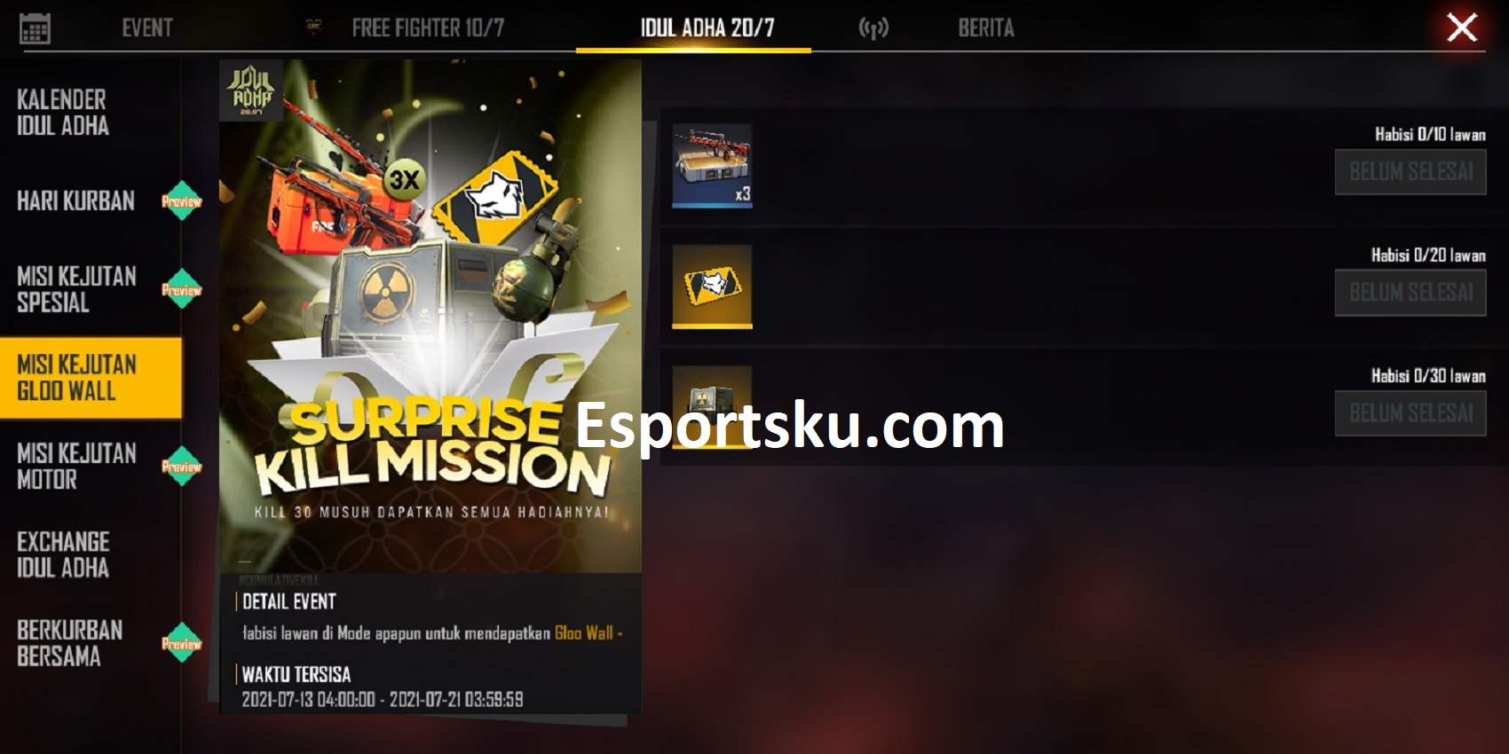 Skin Gloo Wall Gratis di Surprise Kill Free Fire (FF) – Esportsku