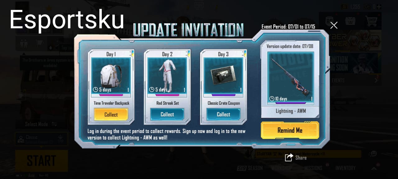 Event Update Invitation Tersedia di PUBG Mobile, Ada Reward Skin AWM ...