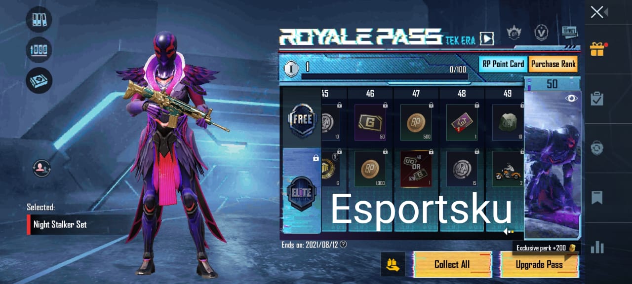 RP Rewards Royale Pass Month 1 Tek Era PUBG Mobile C1S1 – Esportsku