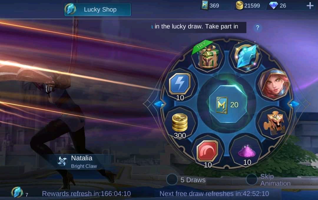 Tips & Trik Lucky Spin Hero Natalia Gratis Mobile Legends (ML) – Esportsku