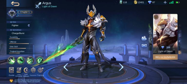 6 Skin Argus Terbaik Mobile Legends (ML) – Esportsku