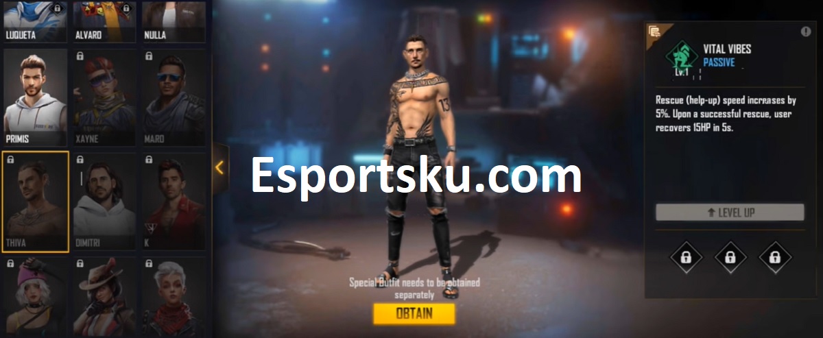 Cara Mendapatkan Karakter Thiva Free Fire (FF) – Esportsku
