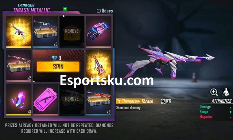 Cara Mendapatkan Thompson Thrash Metallic Free Fire (FF) – Esportsku