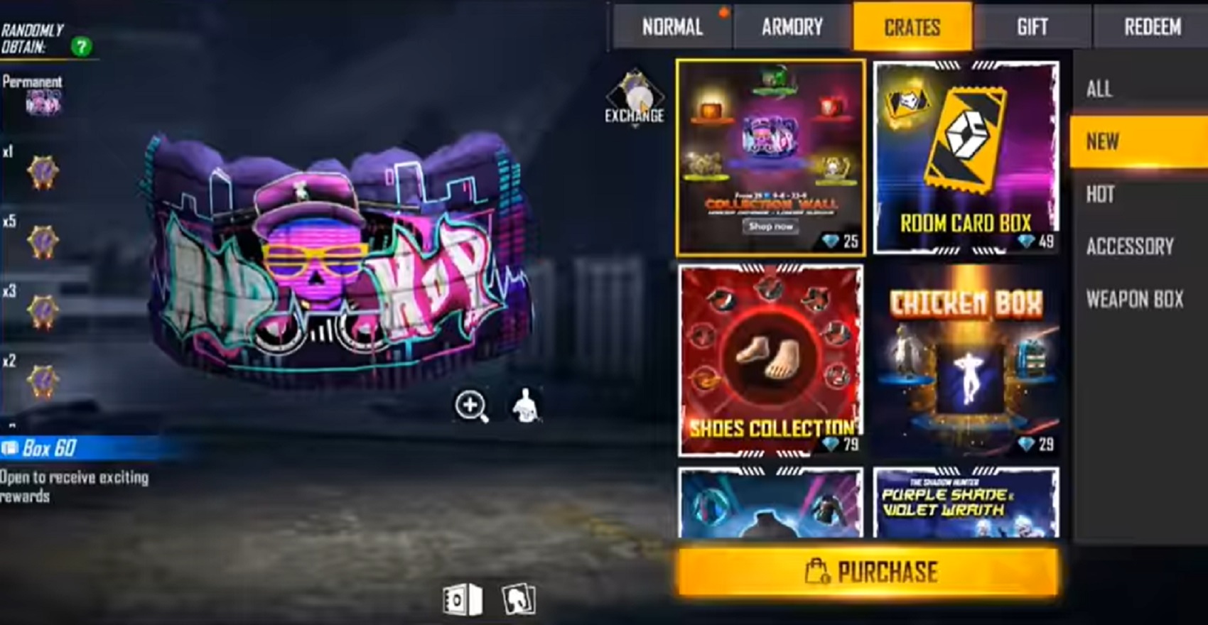 Loot Crate Collection Wall Free Fire (FF) – Esportsku