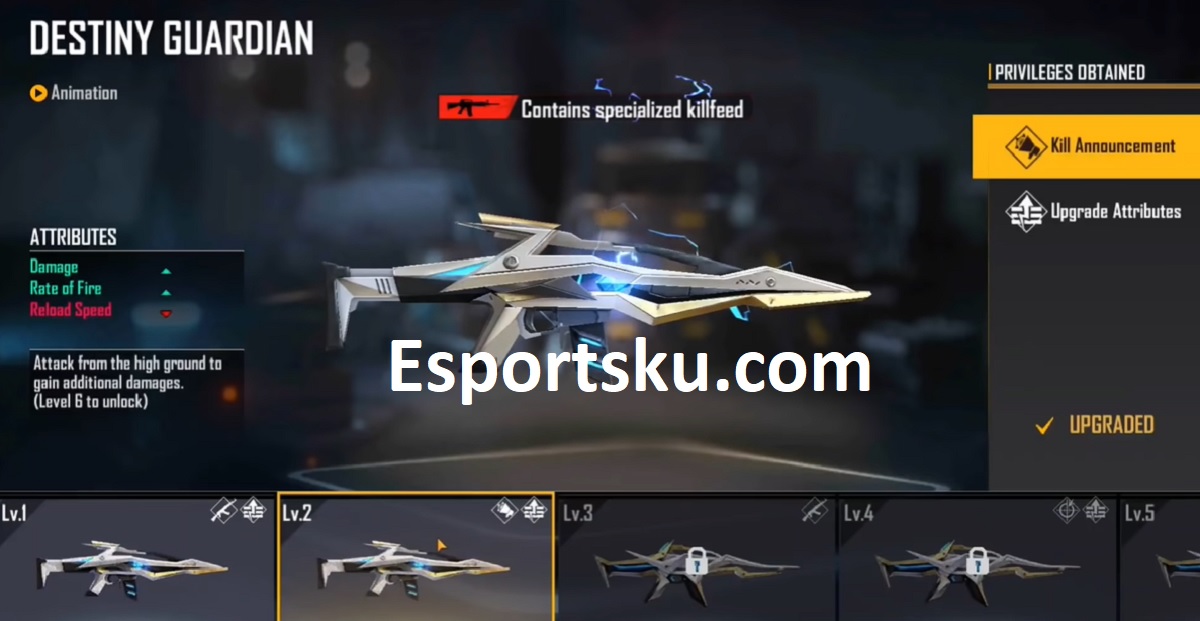 Perubahan Evolution XM8 Destiny Guardian Free Fire (FF) – Esportsku