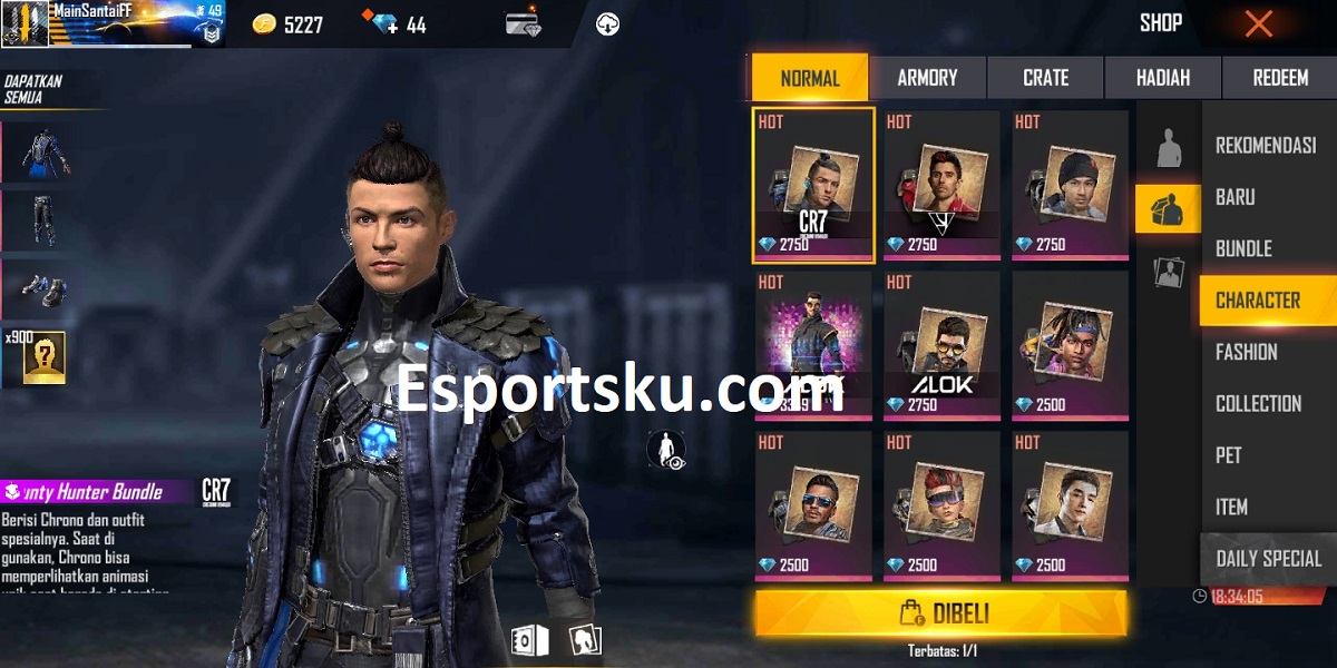 8 Fakta Menarik Karakter Chrono Free Fire (FF) – Esportsku