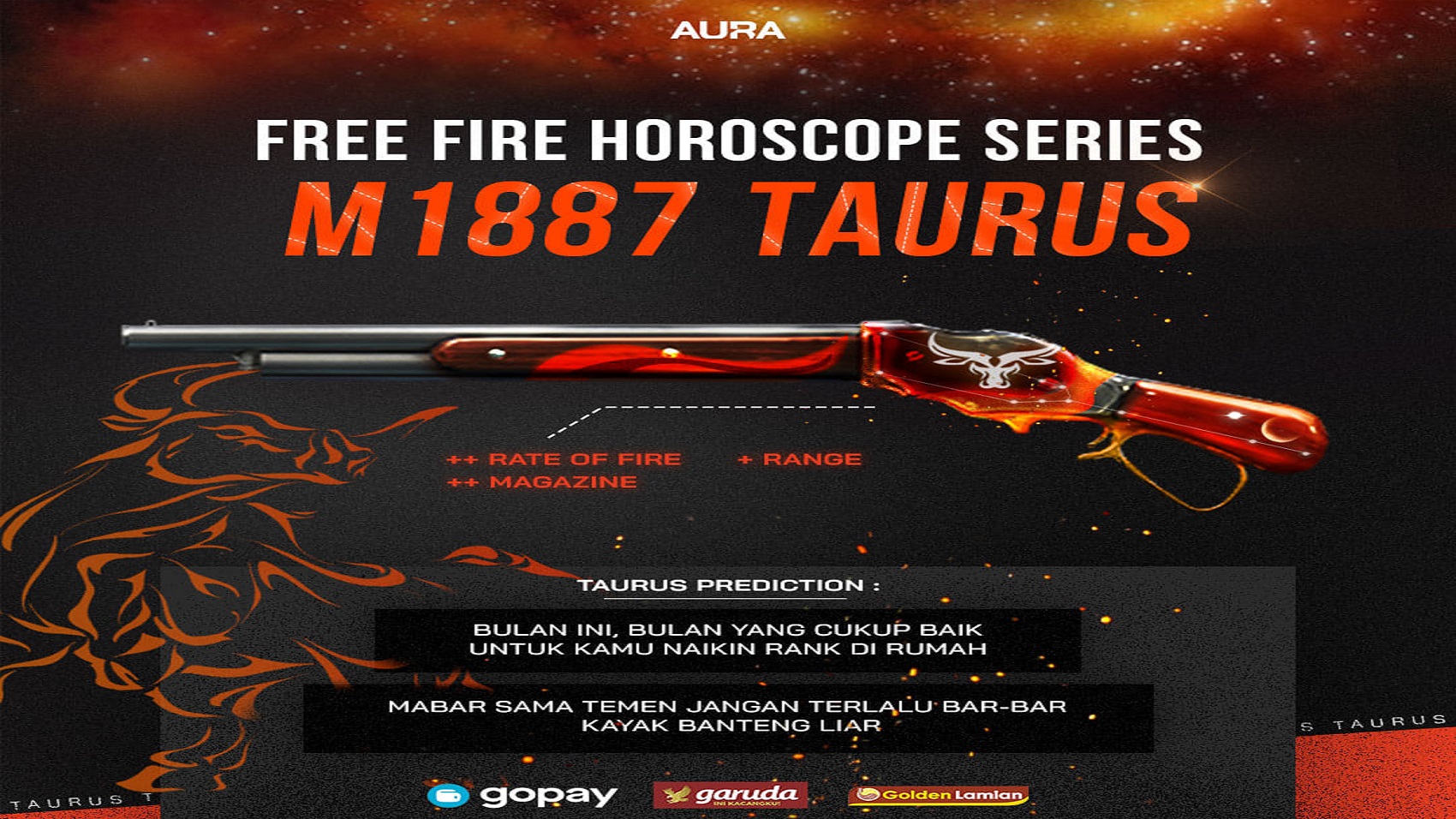 Apa Itu M1887 Taurus Free Fire, Skin Zodiac FF? – Esportsku