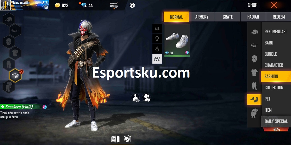Cara Mendapatkan Sepatu Sneakers Putih Free Fire (FF) – Esportsku