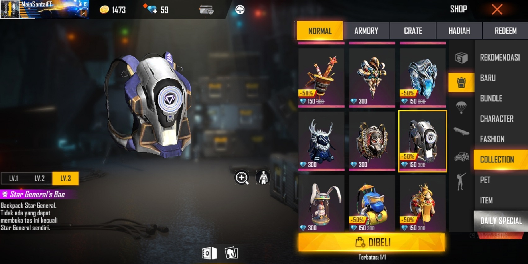 Cara Mendapatkan Star Backpack Free Fire (FF) – Esportsku