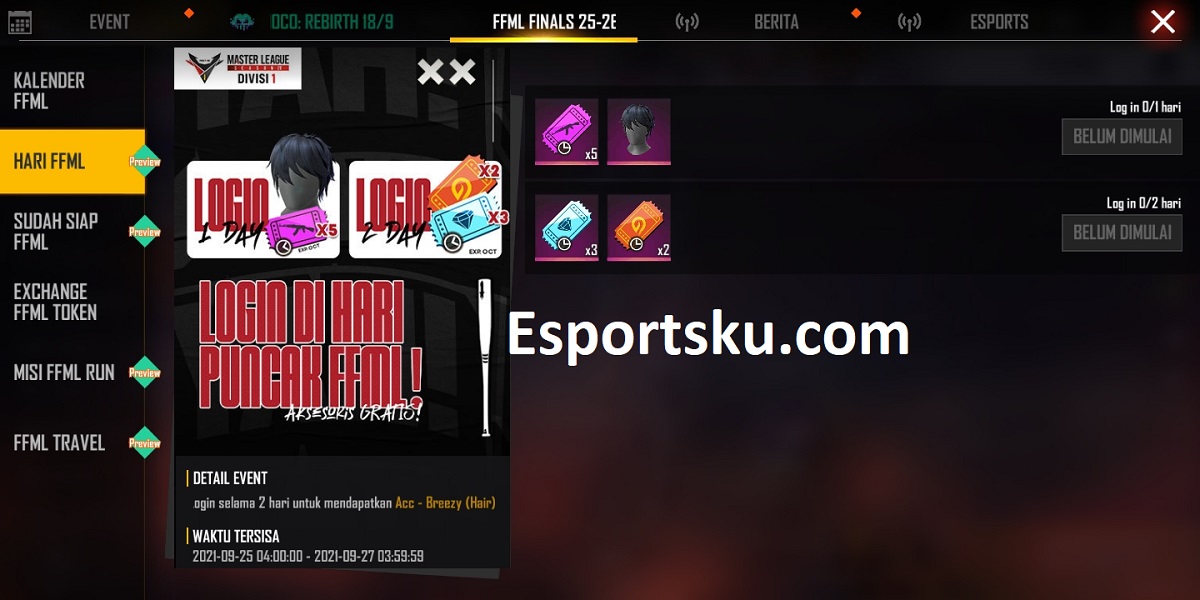 Cara Mendapatkan Skin Breezy Hair Free Fire (FF) – Esportsku