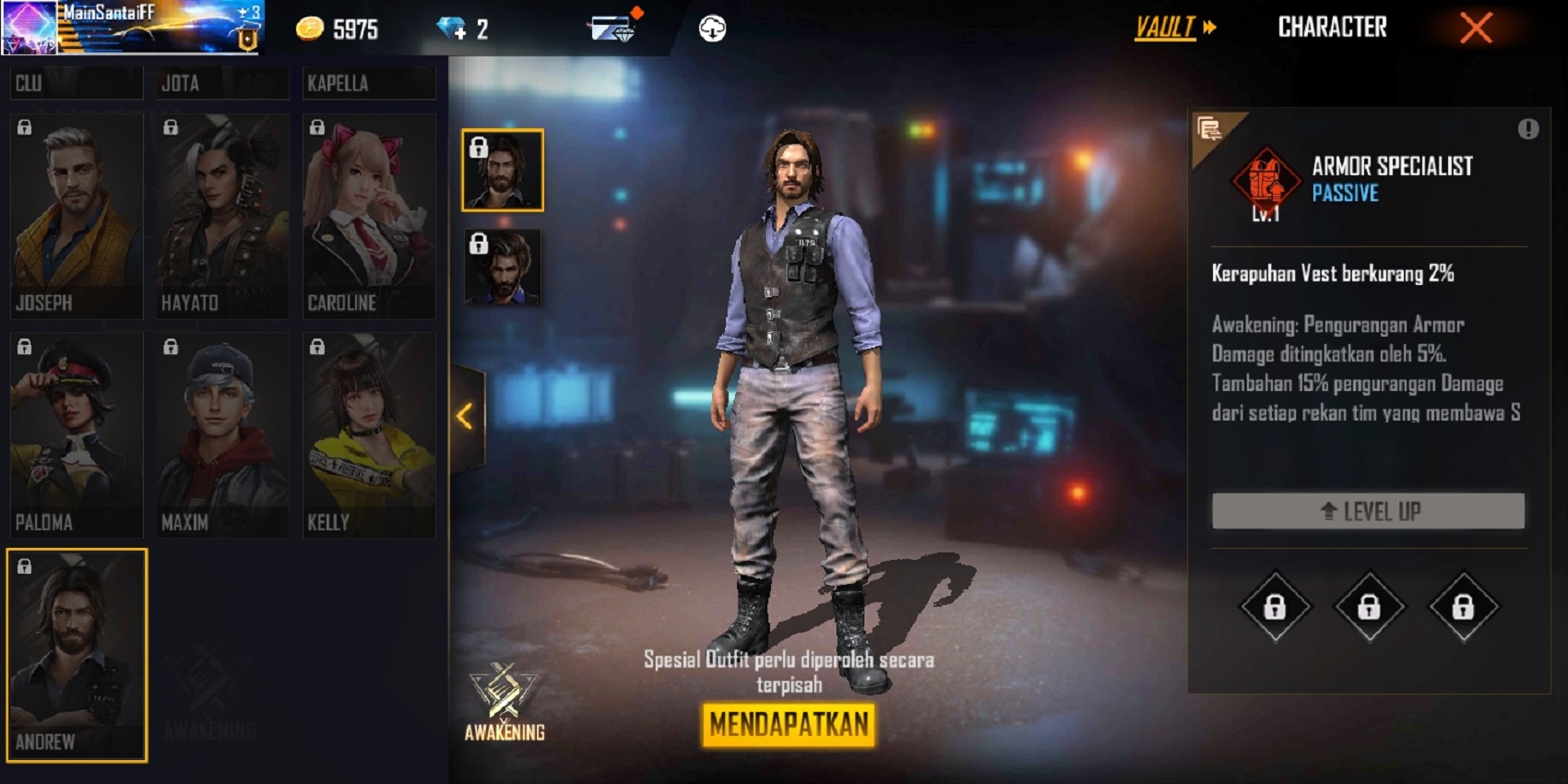 8 Fakta Unik Karakter Andrew Free Fire (FF) – Esportsku