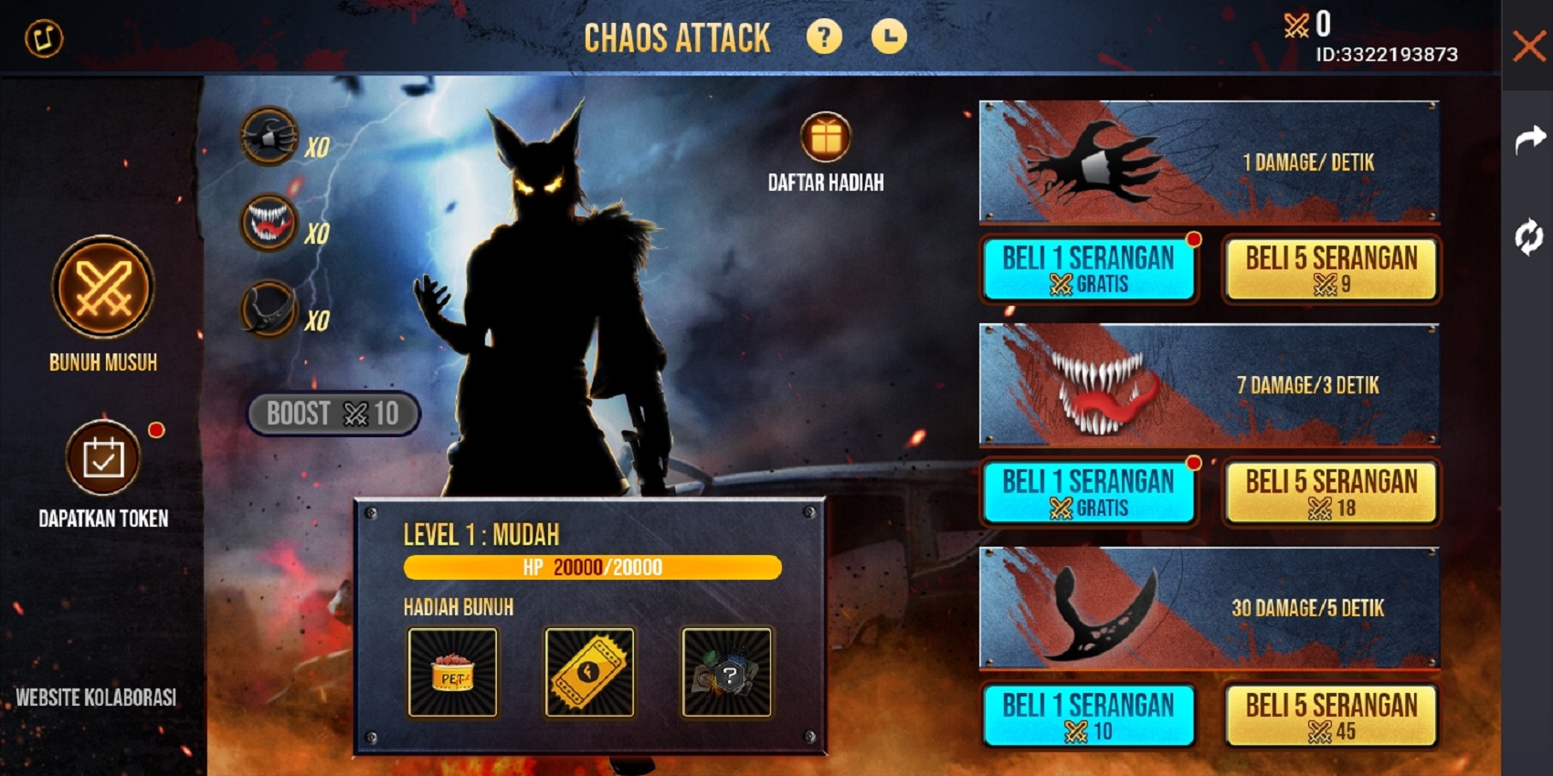 Cara Bermain Event Chaos Attack Free Fire (FF) – Esportsku