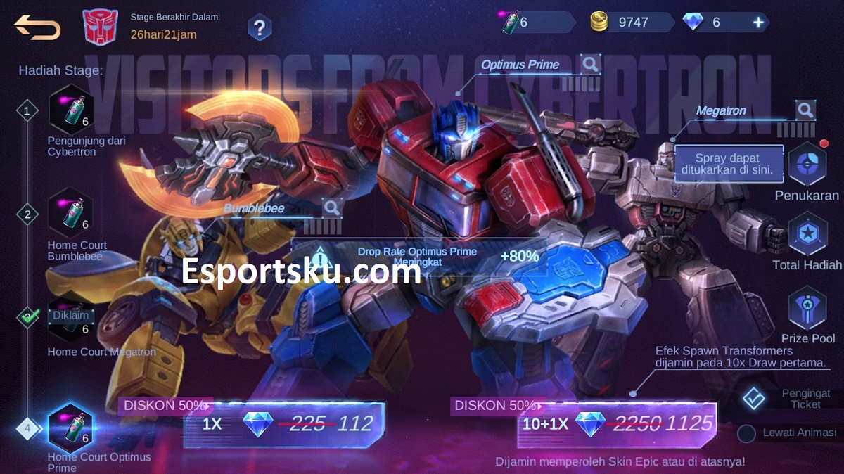 Event Transformers Mobile Legends (ML) Sampai Kapan? – Esportsku