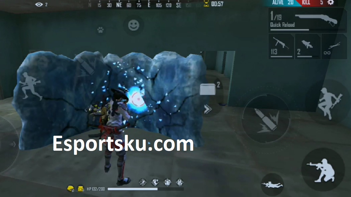 Total HP Tembok Ice Gun Free Fire (FF) – Esportsku