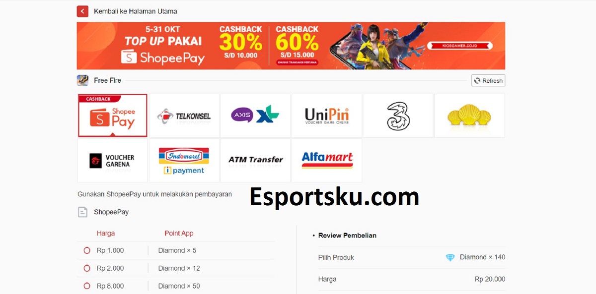 Kiosgamer FF, Top Up Free Fire Termurah? – Esportsku