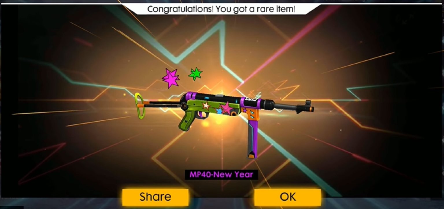 Harga Skin MP40 New Year Epic Free Fire (FF) – Esportsku