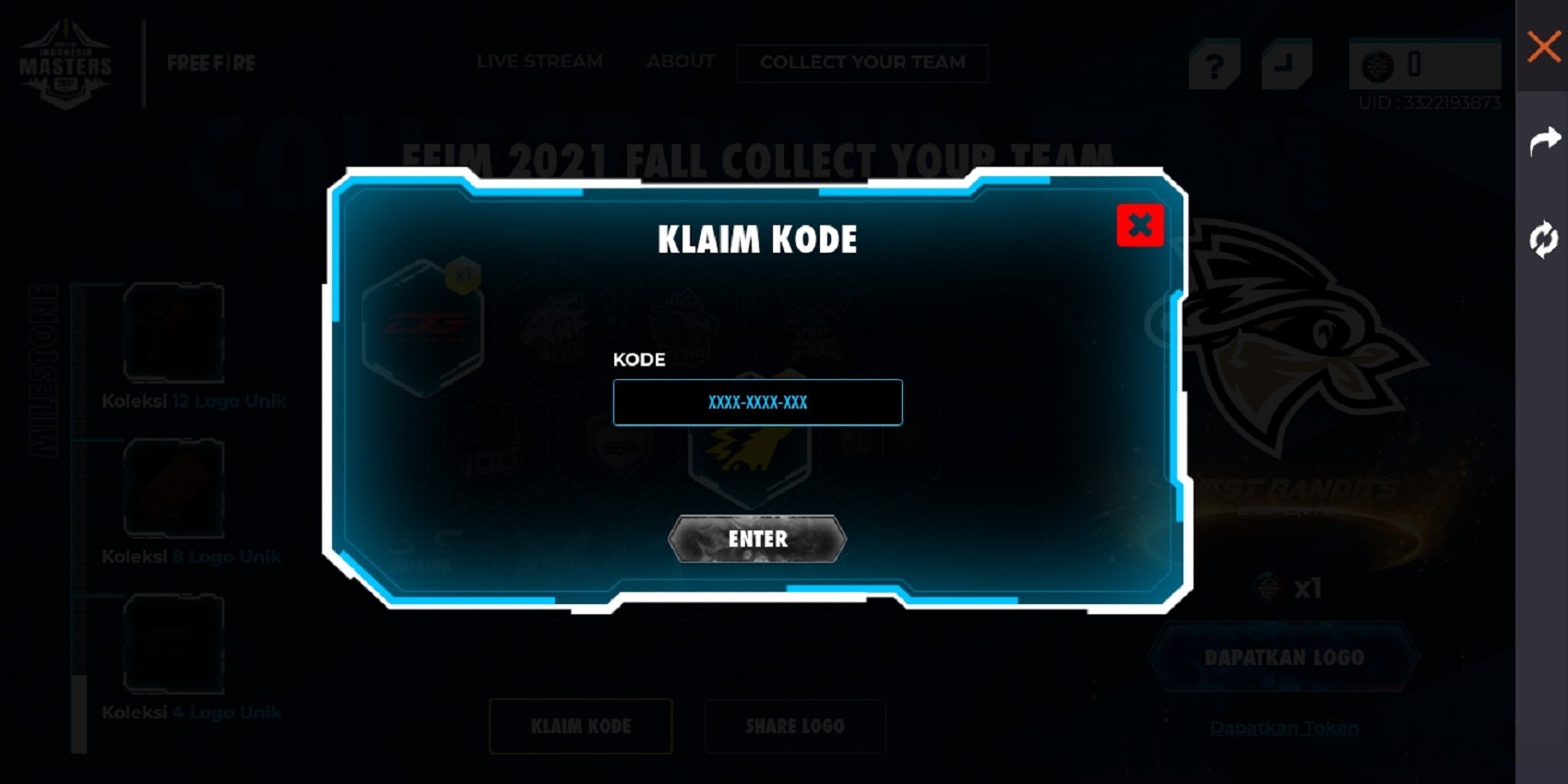 Kumpulan Kode Collect Your Team Free Fire (FF) – Esportsku