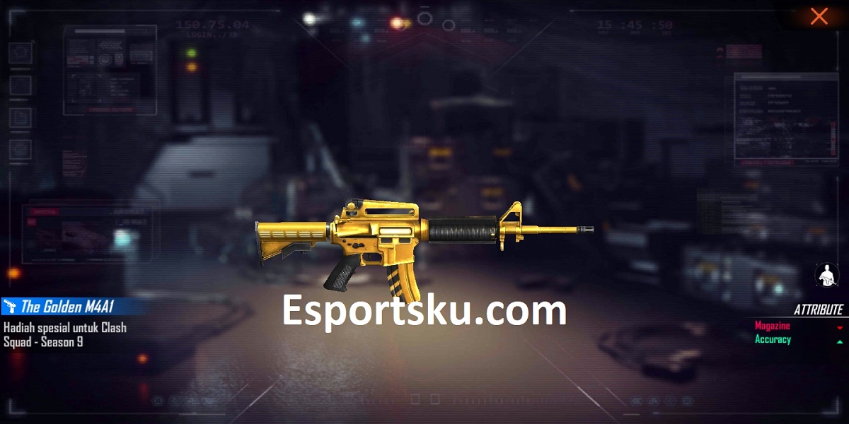 Cara Mendapatkan Skin Golden M4A1 Free Fire (FF) – Esportsku