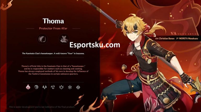 Rekomendasi Build Karakter Thoma Genshin Impact – Esportsku