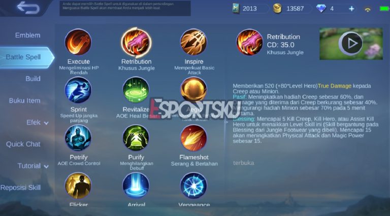 5 Battle Spell Terbaik Hero Yin Mobile Legends (ML) – Esportsku