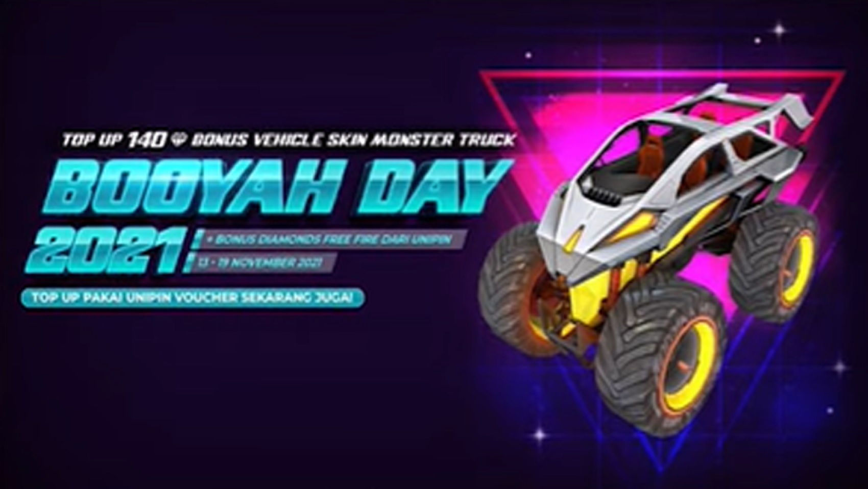 Cara Mendapatkan Monster Truck Booyah Day 2021 Free Fire (FF) – Esportsku