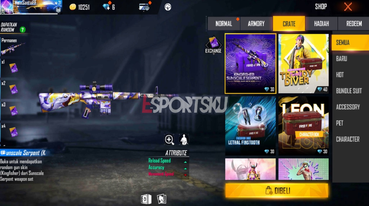 Cara Mendapatkan Skin Kingfisher Sunscale Serpent Free Fire (FF ...