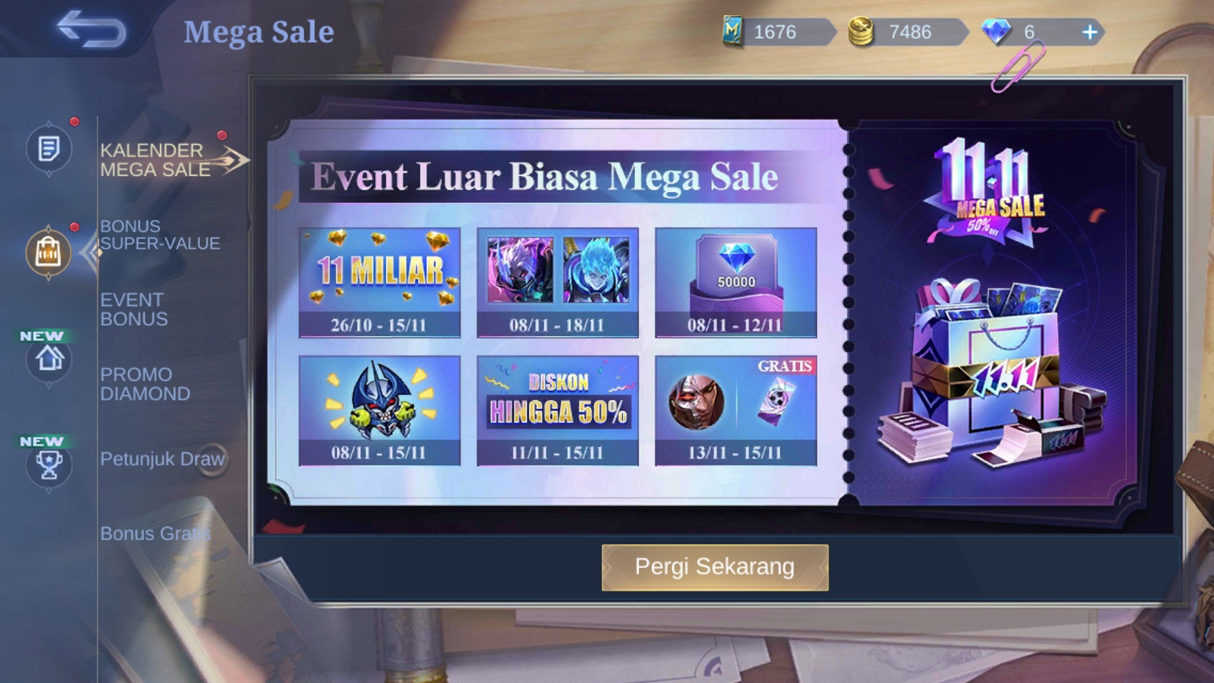 Kalender Event Mega Sale Mobile Legends (ML) – Esportsku