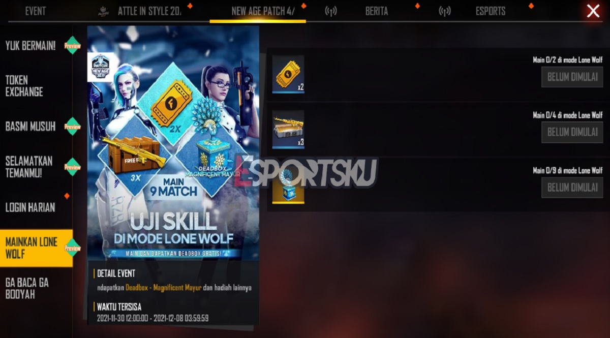Cara Mendapatkan Loot Box Magnificent Mayur Free Fire (FF) – Esportsku