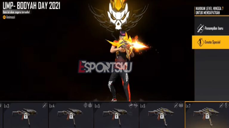 Perubahan Evolution UMP Booyah Day 2021 Free Fire (FF) – Esportsku
