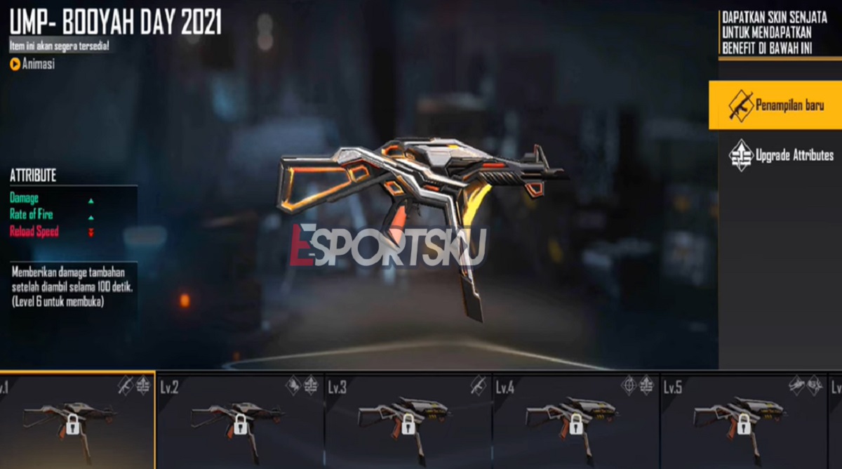 Perubahan Evolution UMP Booyah Day 2021 Free Fire (FF) – Esportsku