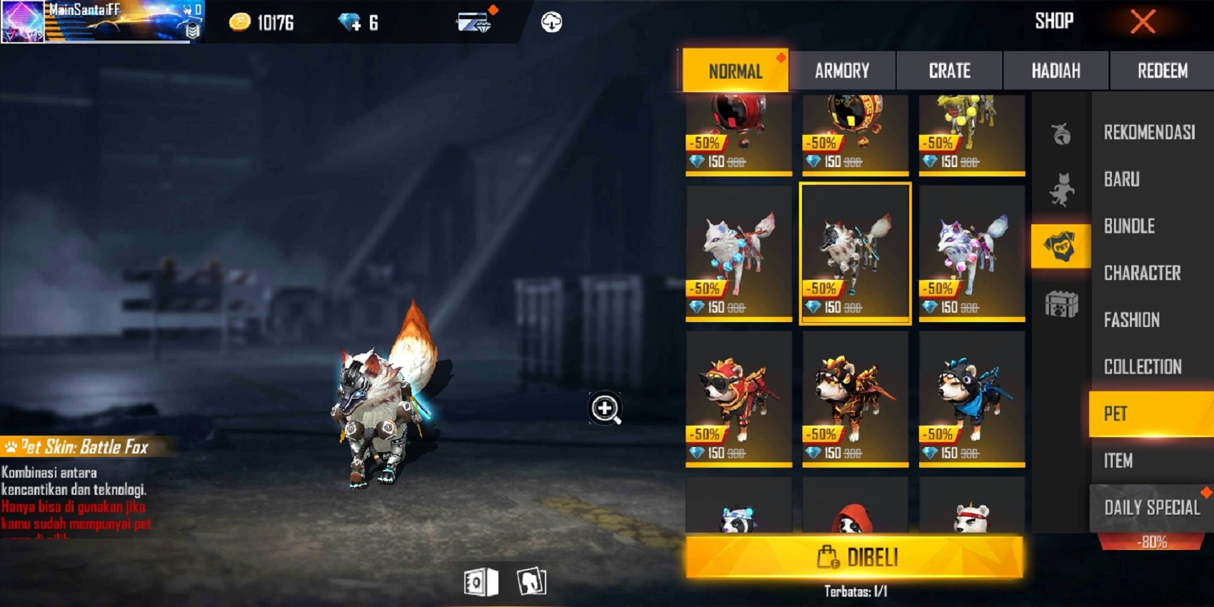Cara Mendapatkan Pet Skin Spirit Battle Fox Free Fire (FF) – Esportsku