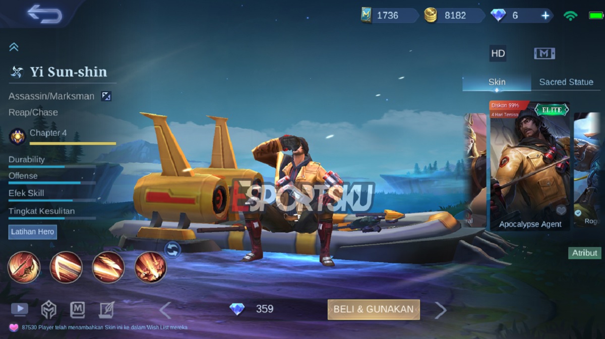 7 Skin Yi Shun Sin Mobile Legends (ML) Terbaik – Esportsku