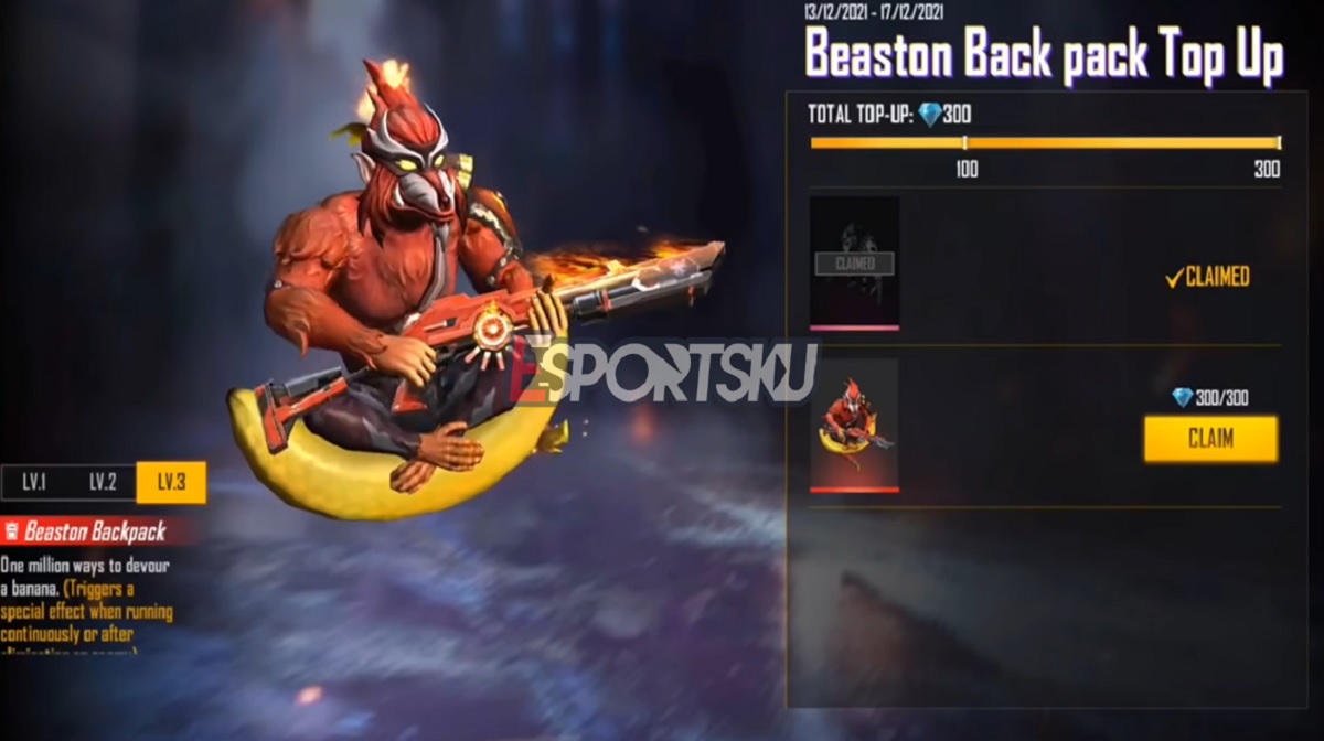 Bocoran Skin Backpack Beaston Free Fire (FF) – Esportsku