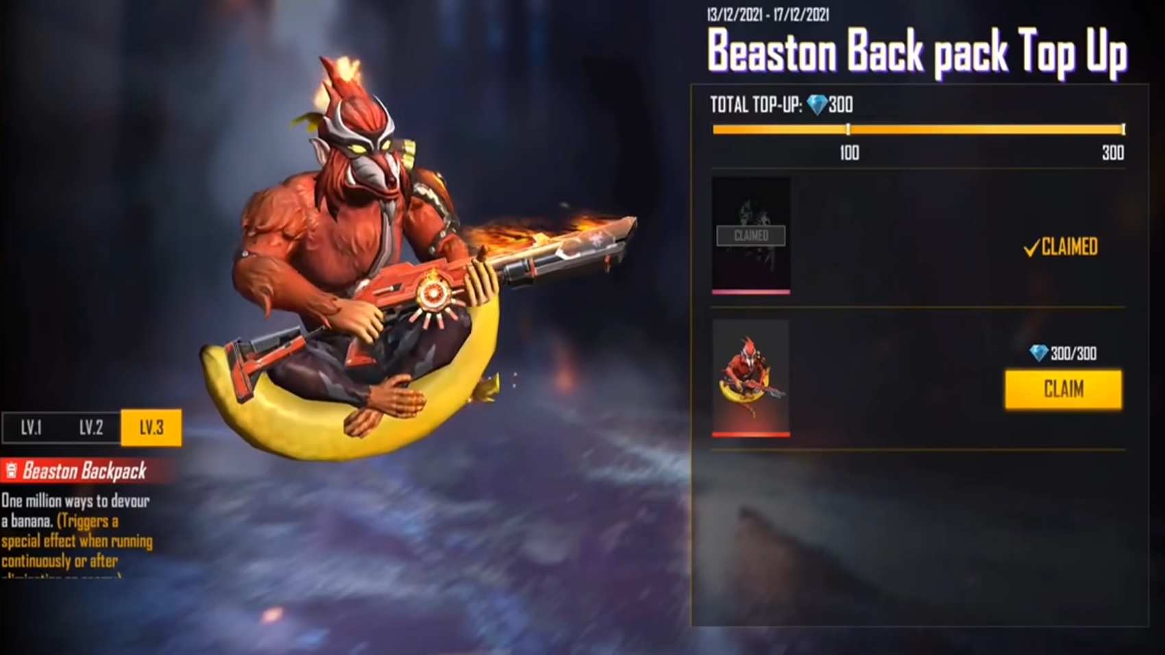 Bocoran Skin Backpack Beaston Free Fire (FF) – Esportsku