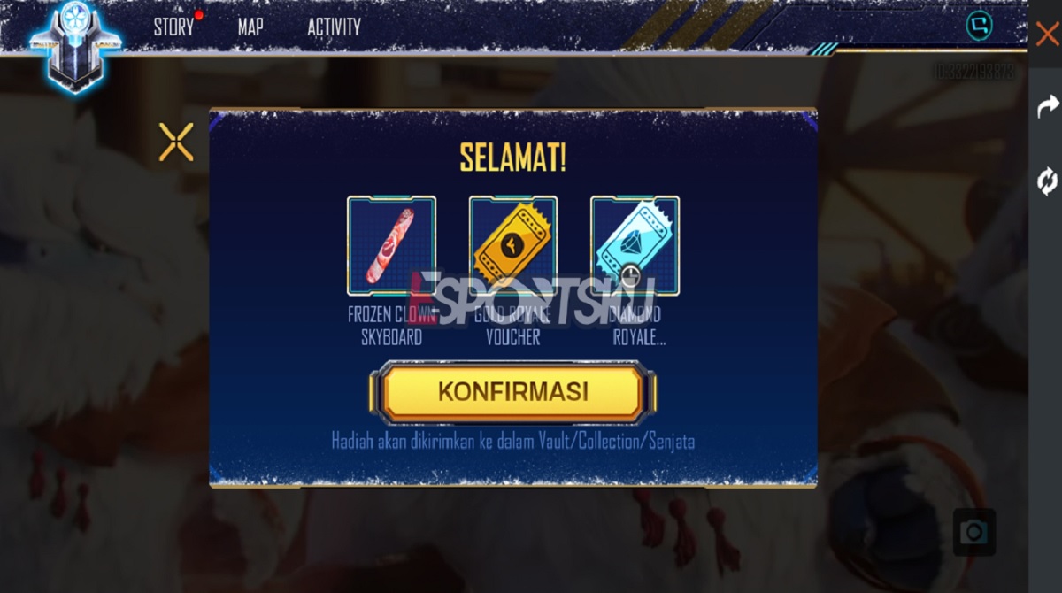 Cara Mendapatkan Surfboard Frozen Clown Free Fire (FF) – Esportsku