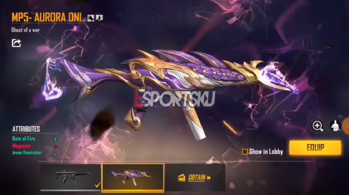 Kode Redeem FF 22 Oktober 2022, Skin MP5 Oni! – Esportsku