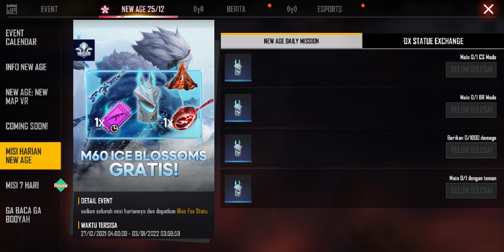 Cara Mendapatkan Token Blue Fox Free Fire (FF) – Esportsku