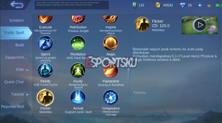 5 Battle Spell Hero Rafaela Terbaik Mobile Legends (ML) – Esportsku