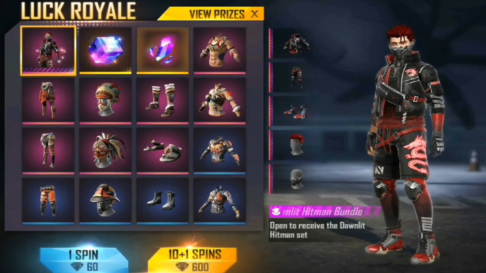 Bocoran Bundle Dawnlit Hitman Free Fire (FF) – Esportsku