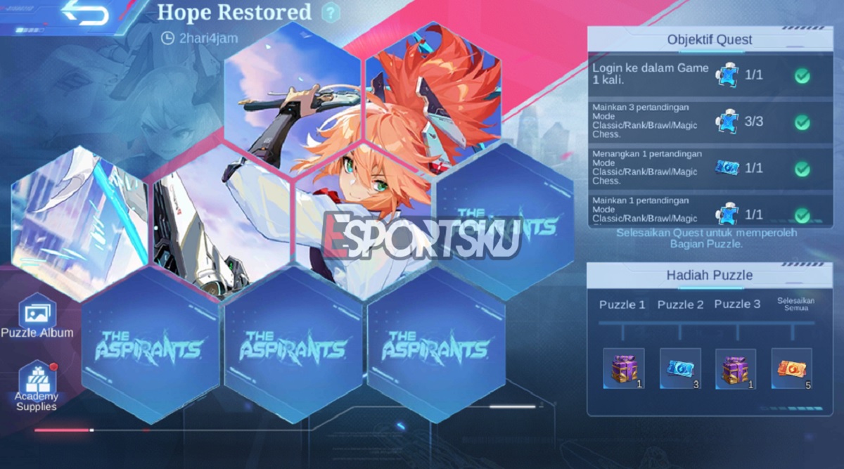 Cara Bermain Event Hope Restored Mobile Legends (ML) – Esportsku