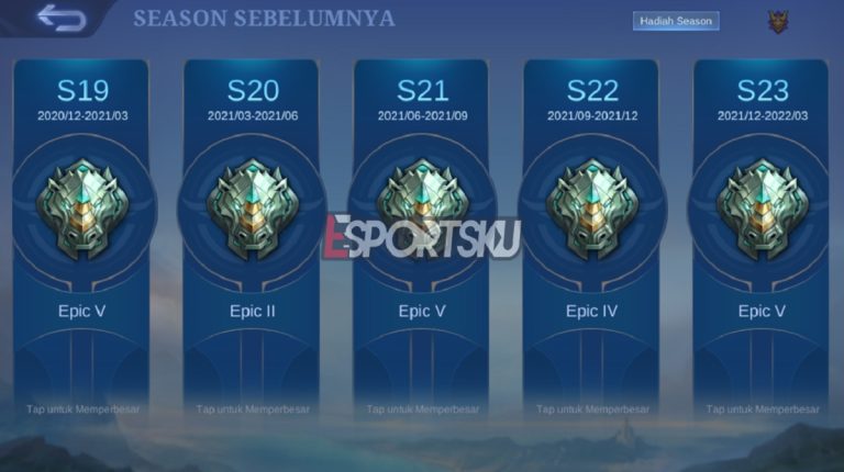 Cara Melihat Riwayat Pencapaian Rank Mobile Legends (ML) – Esportsku