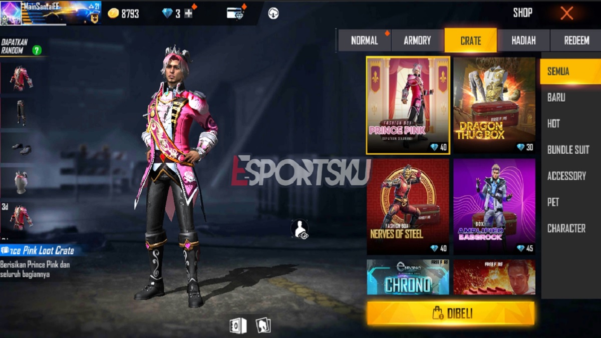 Cara Mendapatkan Prince Loot Crate Free Fire (FF) – Esportsku