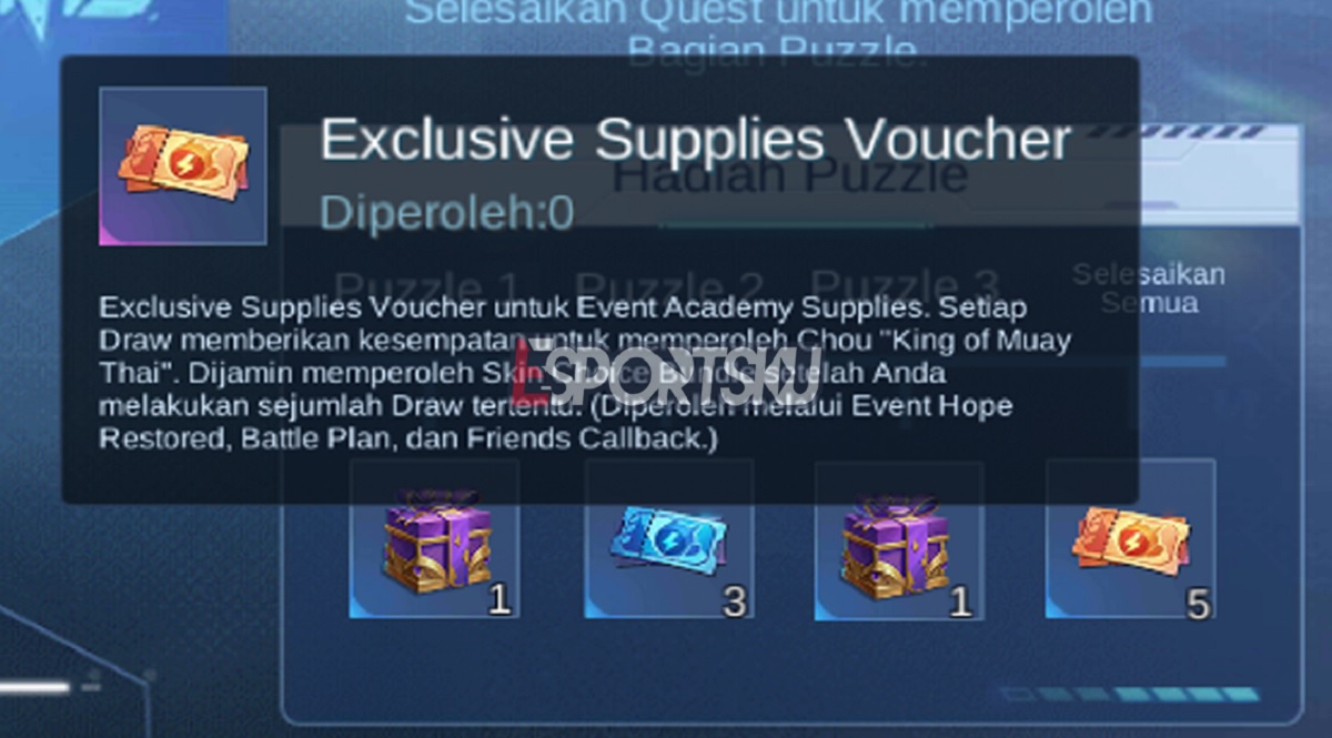 Cara Mendapatkan Voucher Exclusive Supplies Mobile Legends (ML) – Esportsku