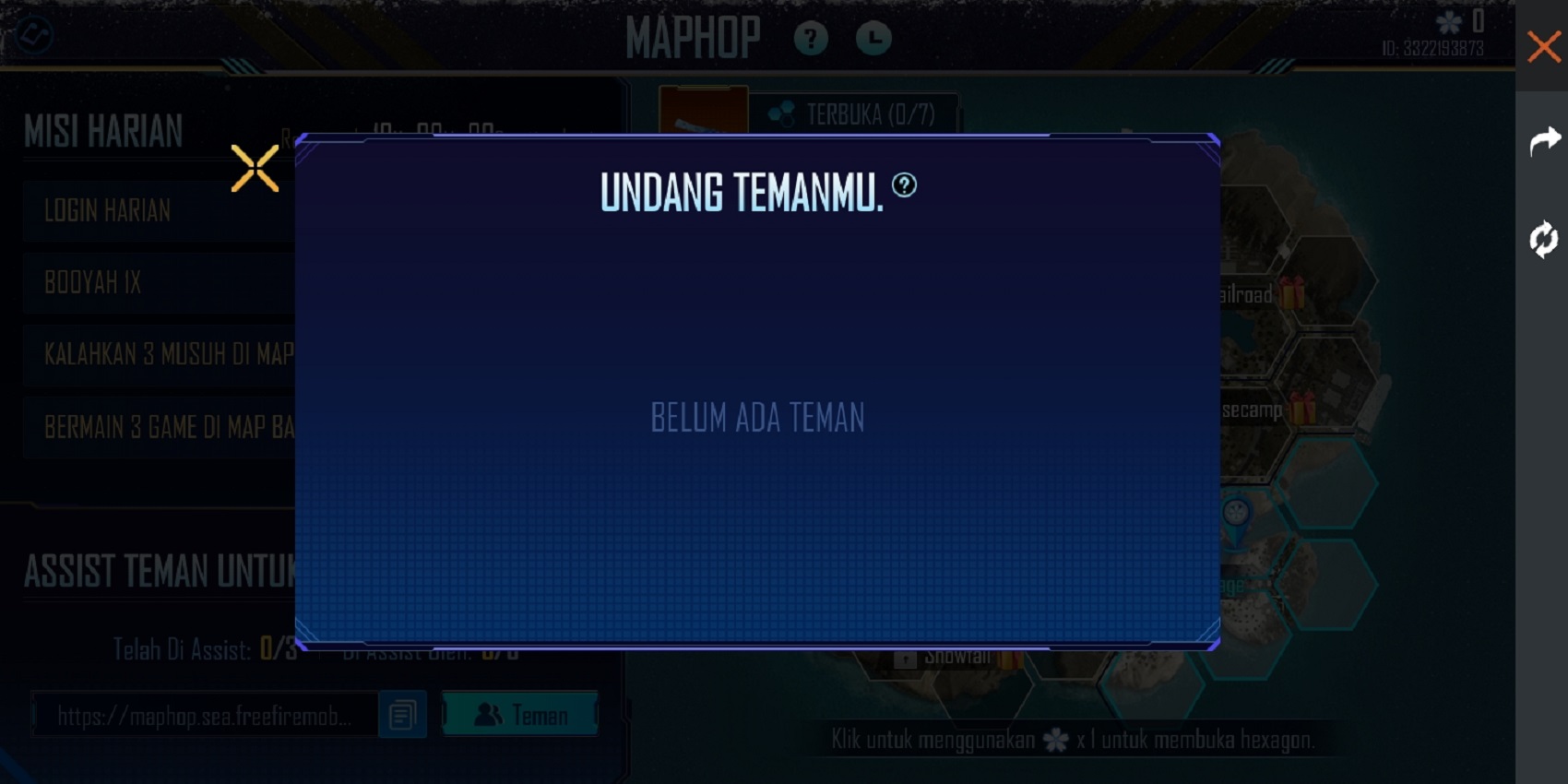 Cara Share Web Event Map Hop Free Fire (FF) – Esportsku