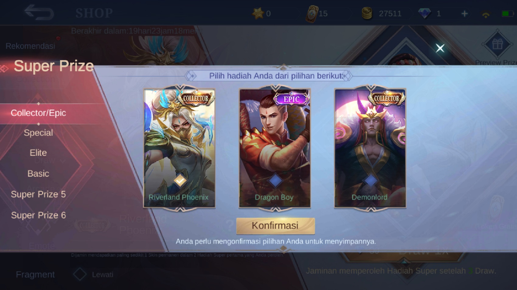 Hadiah Grand Collection Januari 2022 Mobile Legends (ML) – Esportsku