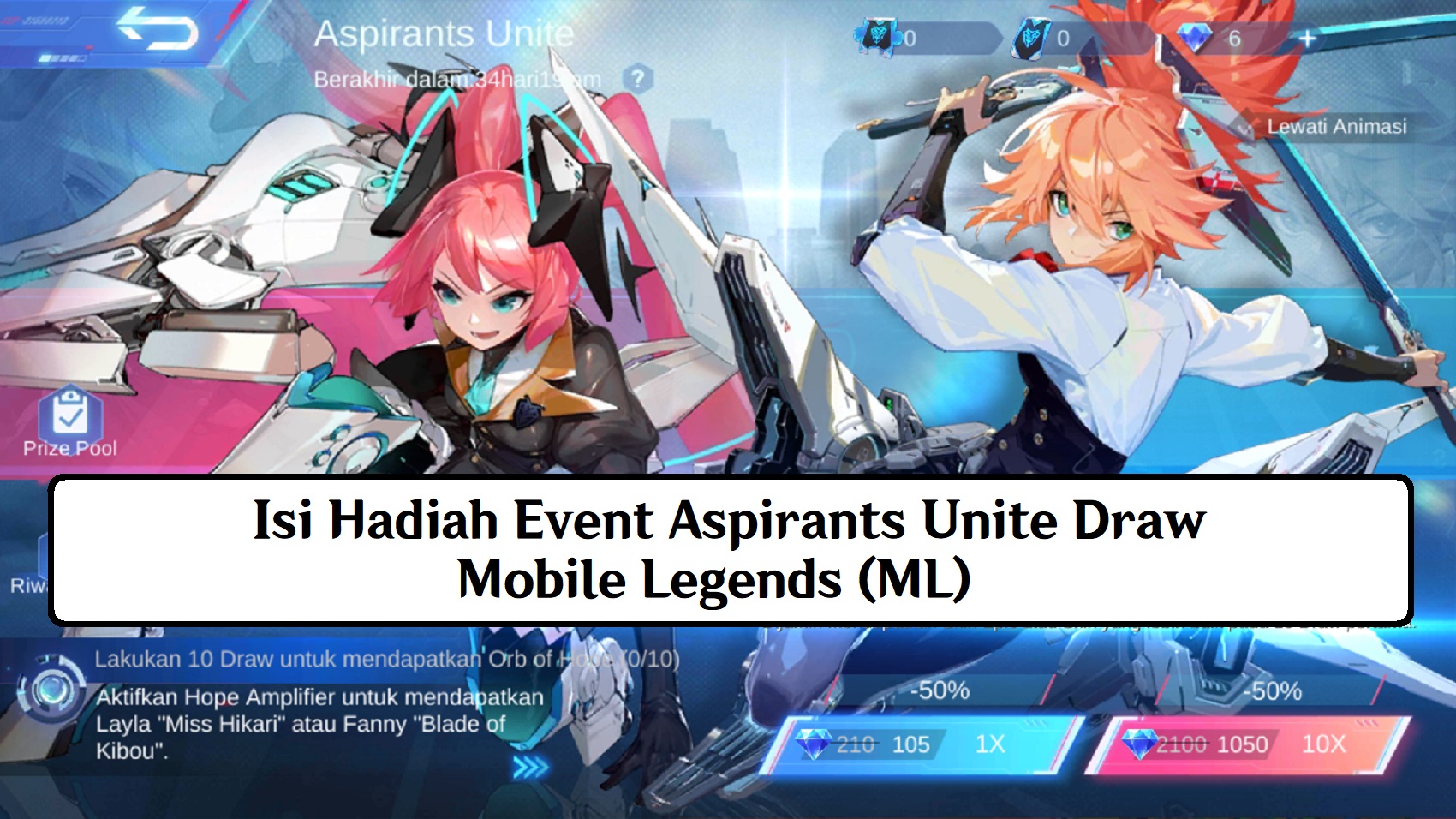Isi Hadiah Event Aspirants Unite Draw Mobile Legends (ML) – Esportsku